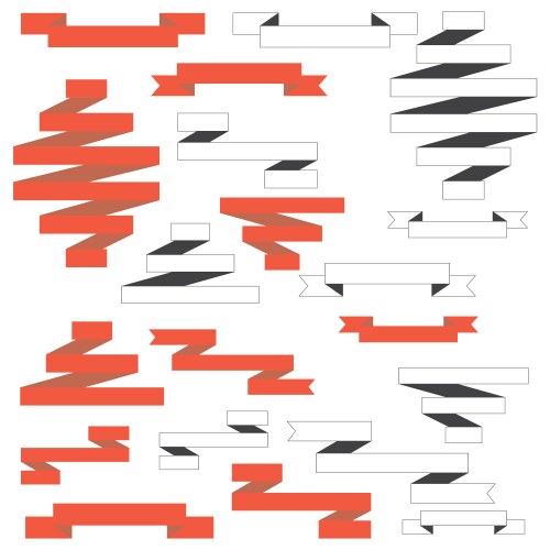 Big set of ribbons templates Royalty Free Vector Image