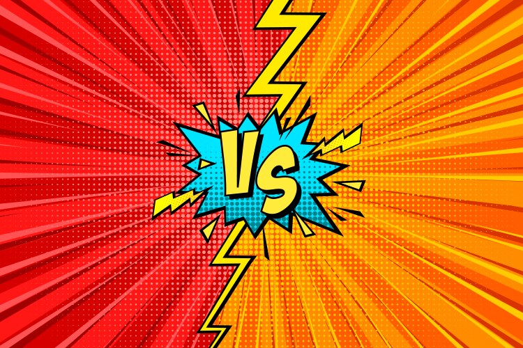 Versus screen vs fight background for battle Vector Image