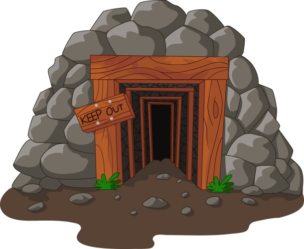 Cartoon cave entrance Royalty Free Vector Image