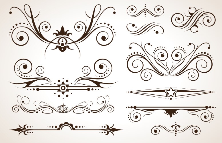 Decorative elements Royalty Free Vector Image - VectorStock