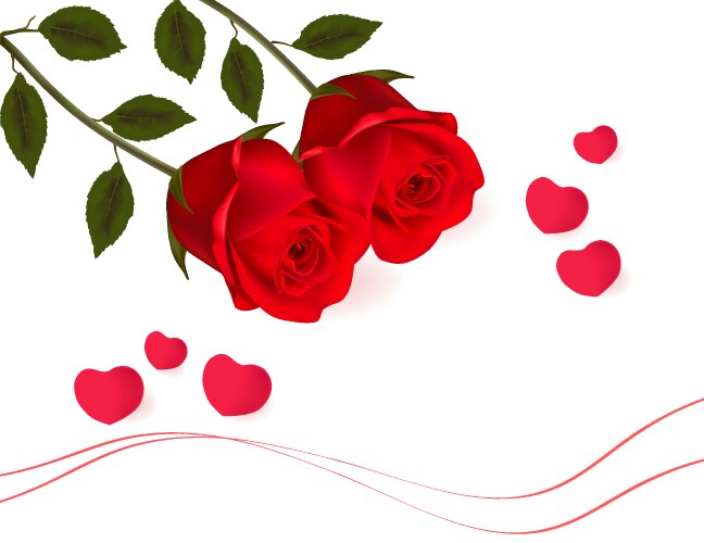 Red roses valentine background Royalty Free Vector Image