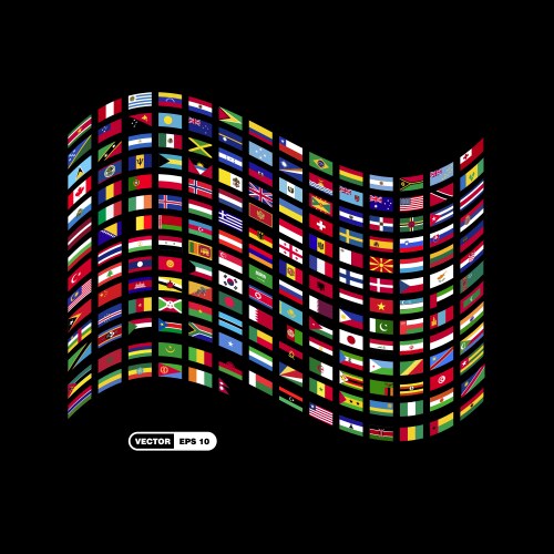 World flags design Royalty Free Vector Image - VectorStock