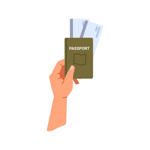 Hand with ticket or coupon cartoon Royalty Free Vector Image