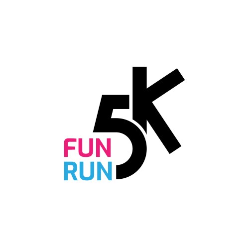 Black silhouette marathon run event finisher logo Vector Image