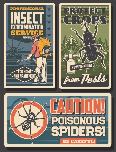 Mosquito and pest control banner Royalty Free Vector Image