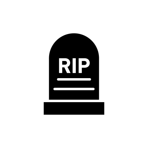 Tombstone icon set rip headstone symbol death Vector Image