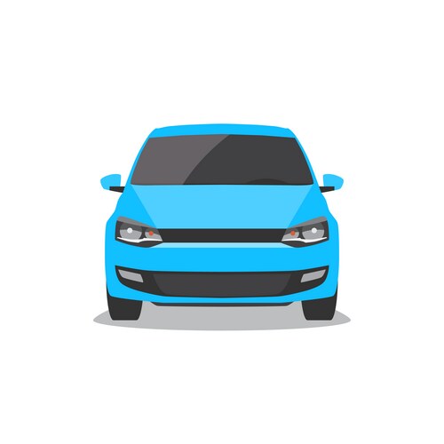 Front view of car Royalty Free Vector Image - VectorStock