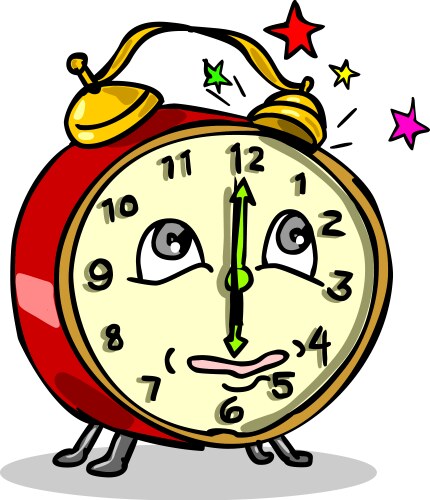 Cartoon alarm clock Royalty Free Vector Image - VectorStock