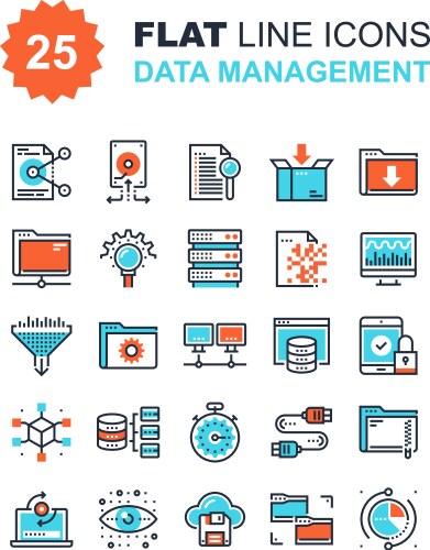 Library management multi color concept icons Vector Image