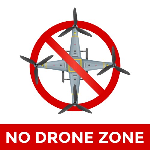 No fly drones sign zone drone Royalty Free Vector Image