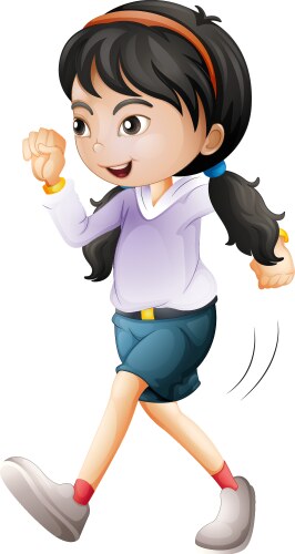 A camping girl character Royalty Free Vector Image