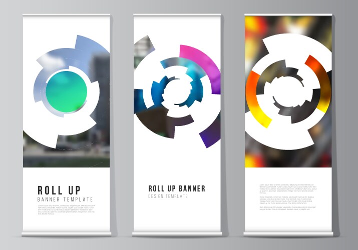 Business roll up banner design Royalty Free Vector Image