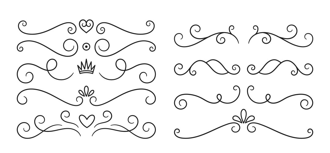 Floral Page Break Vector Images (over 180)