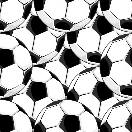 Football or soccer balls seamless pattern Vector Image