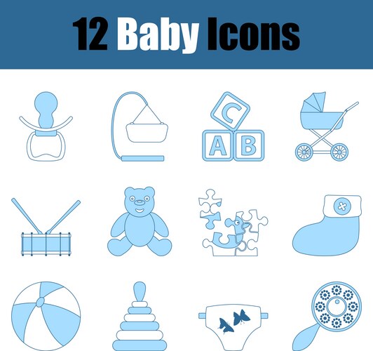 Baby icon set Royalty Free Vector Image - VectorStock