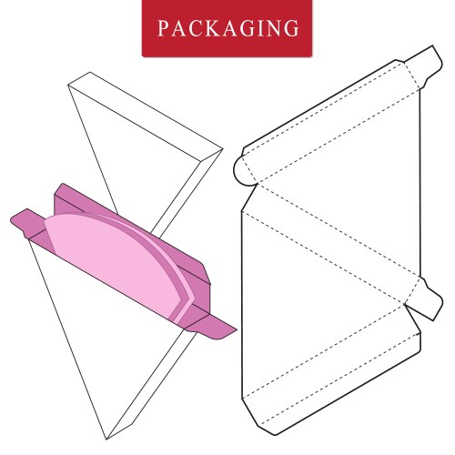 Boxpackage template isolated Royalty Free Vector Image