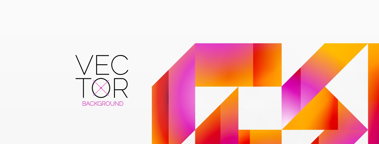 Geometric purity on white - lines squares Vector Image