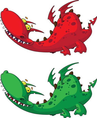 Dragon eating Royalty Free Vector Image - VectorStock
