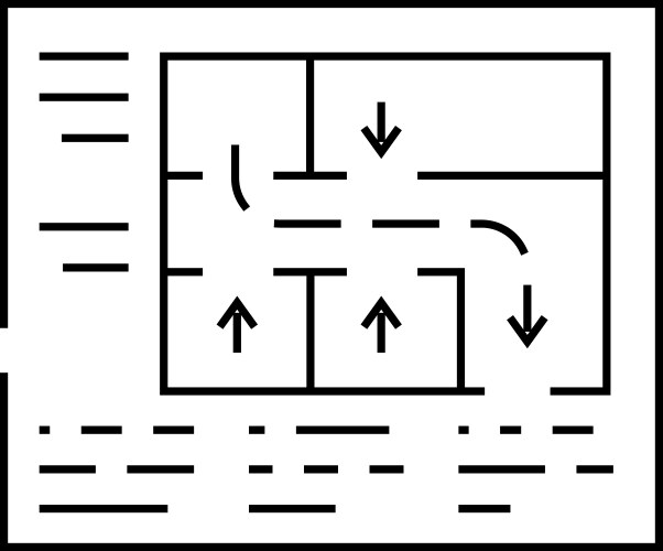 Emergency exit safety line icon Royalty Free Vector Image