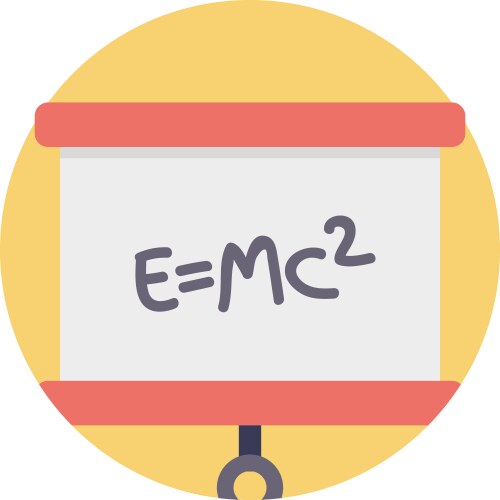 Physics Formula Icon Royalty Free Vector Image