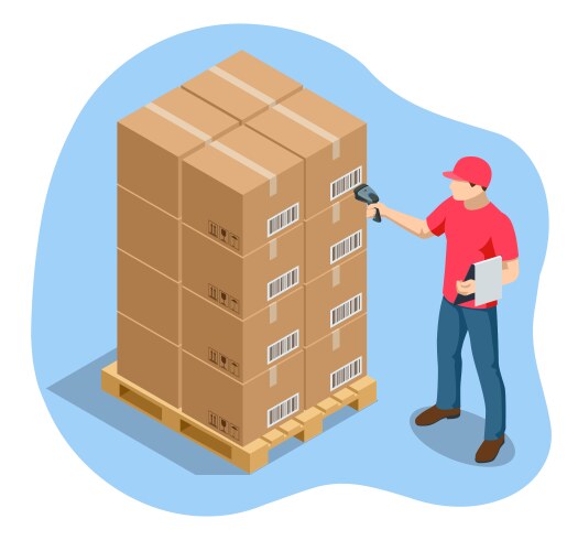 Inventory management with goods demand and stock Vector Image