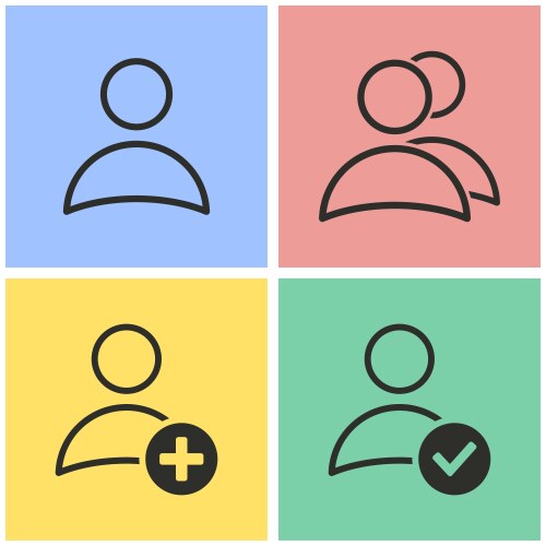 Set people users forgot and remember account Vector Image