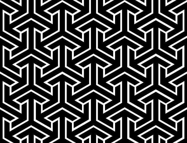 Endless pattern with geometric motif decor Vector Image