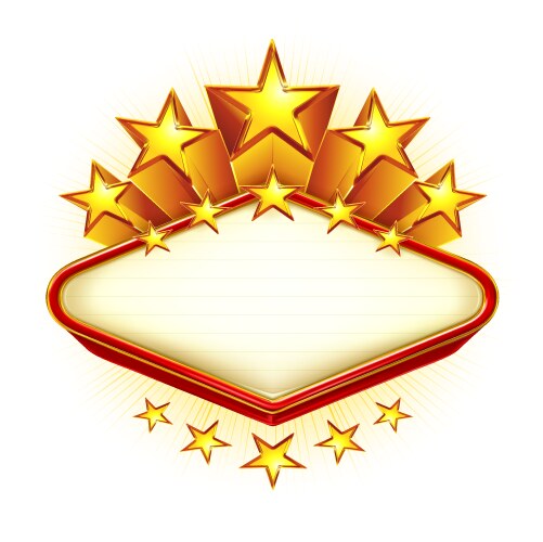 Empty circle frame with ribbon and crown Vector Image