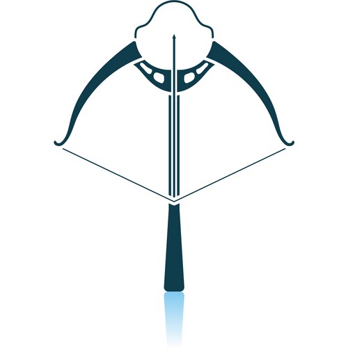 Black and white crossbow Royalty Free Vector Image