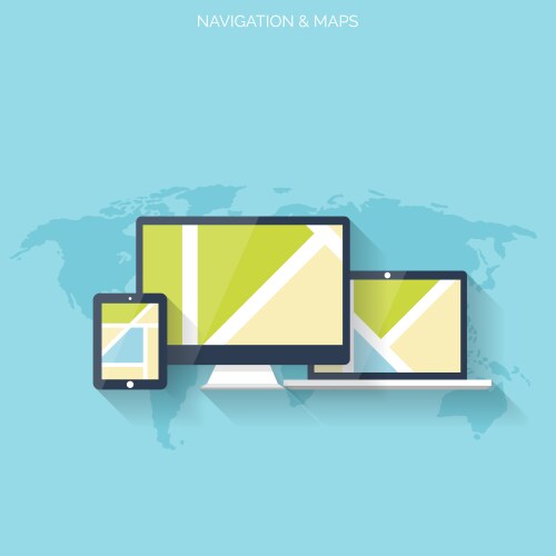 Tech background with world map Royalty Free Vector Image