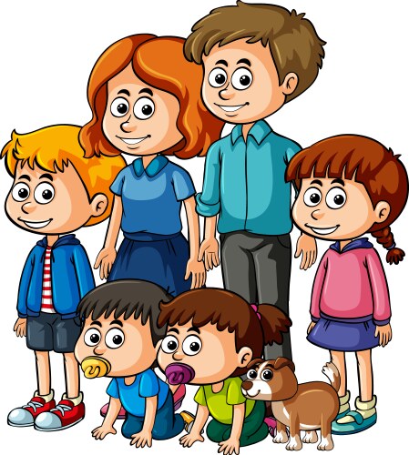 Happy family cartoon Royalty Free Vector Image