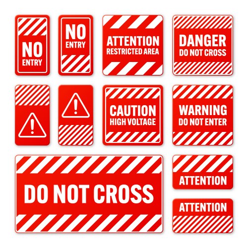 Toilet notice and restroom warning sign Royalty Free Vector