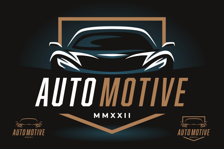 Sports car logo silhouette Royalty Free Vector Image