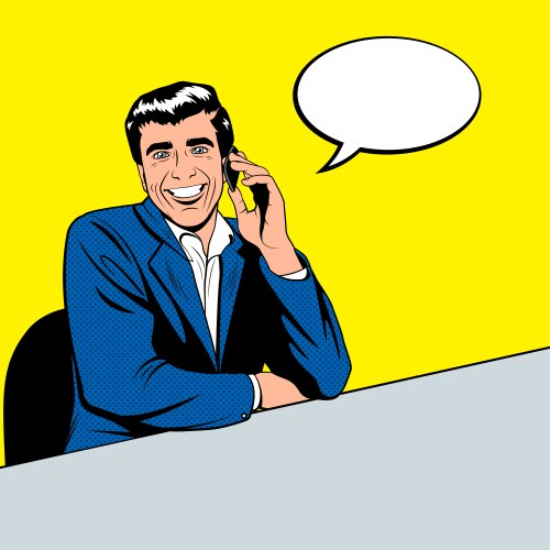 Business Men Speaking Phone Vector Images (over 170)