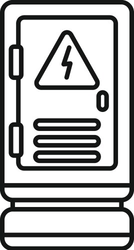 Electric fuse box with high voltage warning sign Vector Image