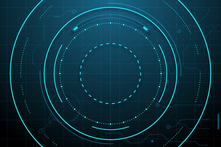 Red gaming interface data digital technology Vector Image