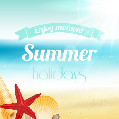 Summer holiday poster Royalty Free Vector Image