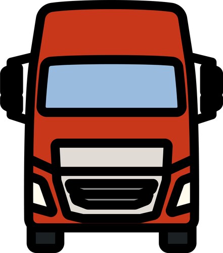 Container truck icon Royalty Free Vector Image