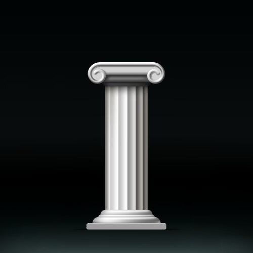 Pedestal in the shape of an antique capital Vector Image