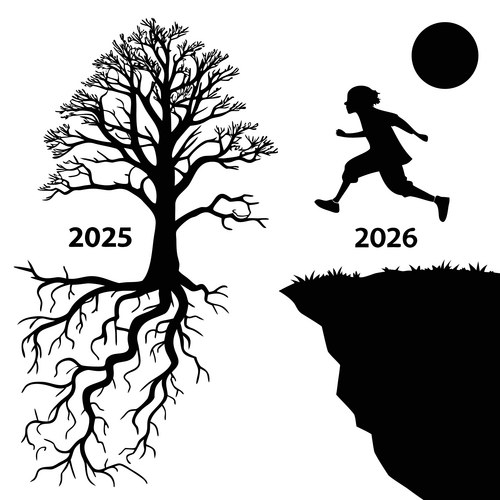 Forward Progress: 2025 to 2026 – Royalty-Free Vector | VectorStock