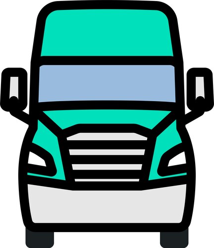 Container truck icon Royalty Free Vector Image