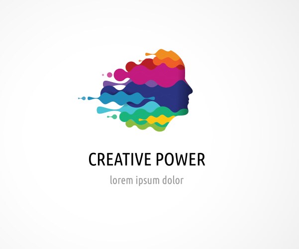 Brain creative mind man head learning icons Vector Image