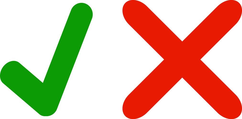 Green Check Red X Vector Images (over 2,100)