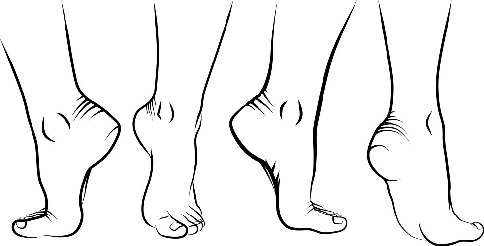 Foot Outline Feet Vector Images (over 2,400)