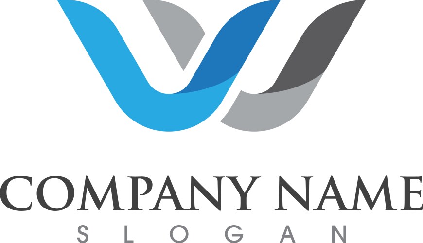 Brush stroke letter w logo design with artistic Vector Image