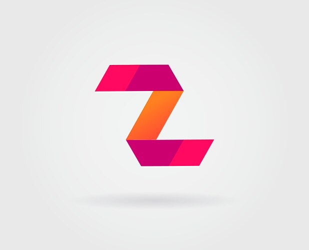 Logo letter z glitch distortion Royalty Free Vector Image