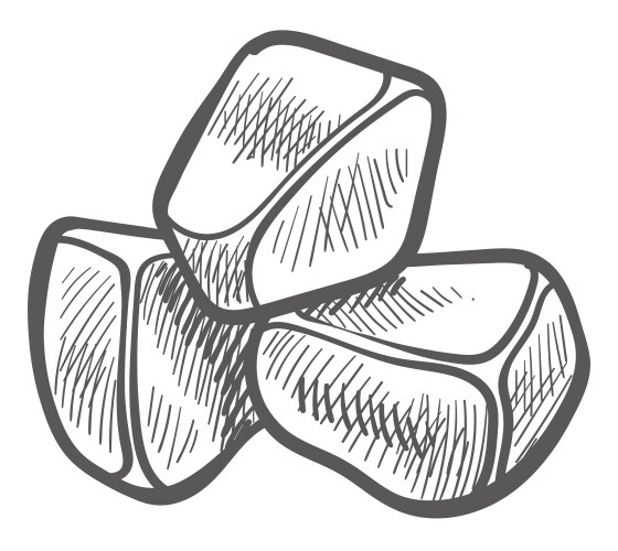 Ice cube sketch Royalty Free Vector Image - VectorStock