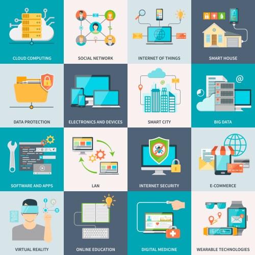 Analytics information tools Royalty Free Vector Image