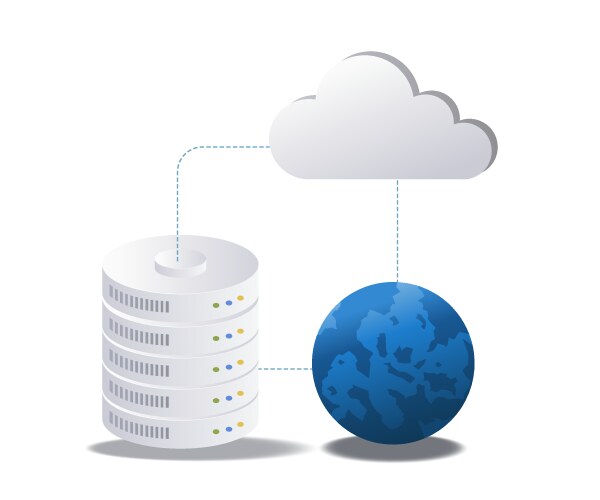 Internet world email database infographic flat Vector Image
