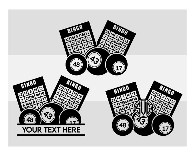 Bingo ball svg silhouette Royalty Free Vector Image